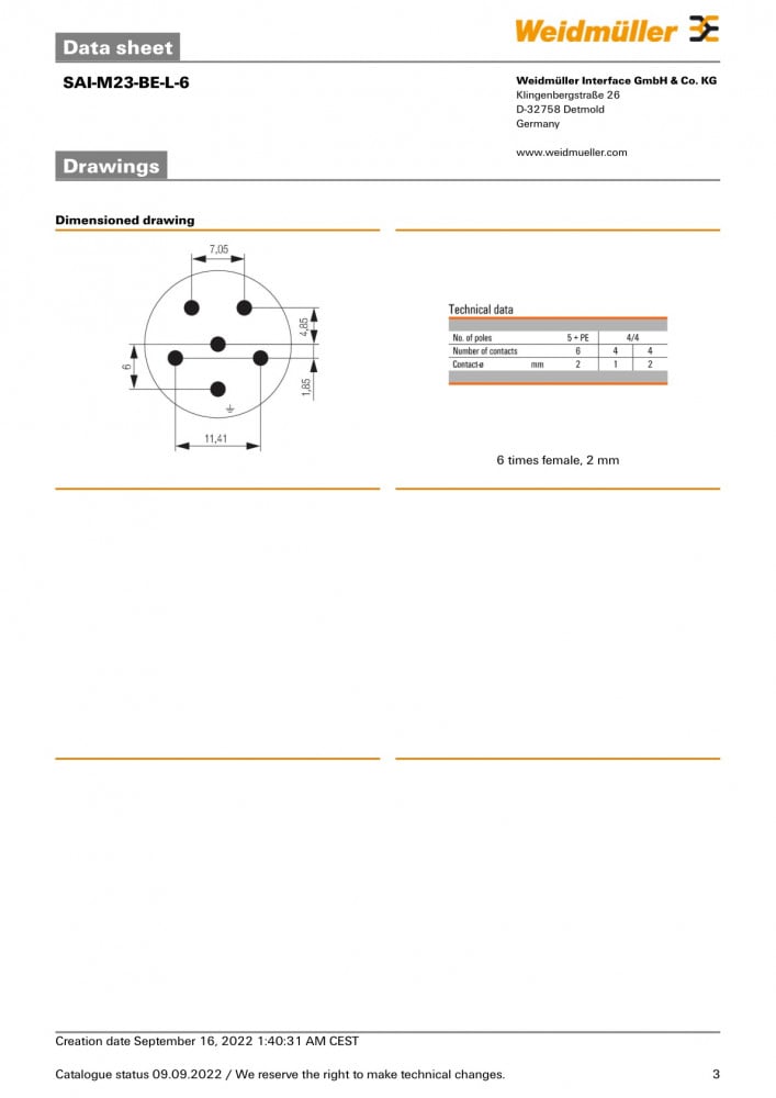 WEIDMULLER 1170370000 technical document page 3