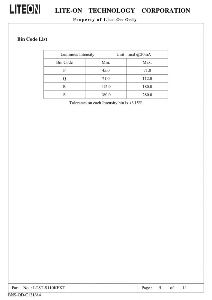 LTST-S110KFKT datasheet page 6