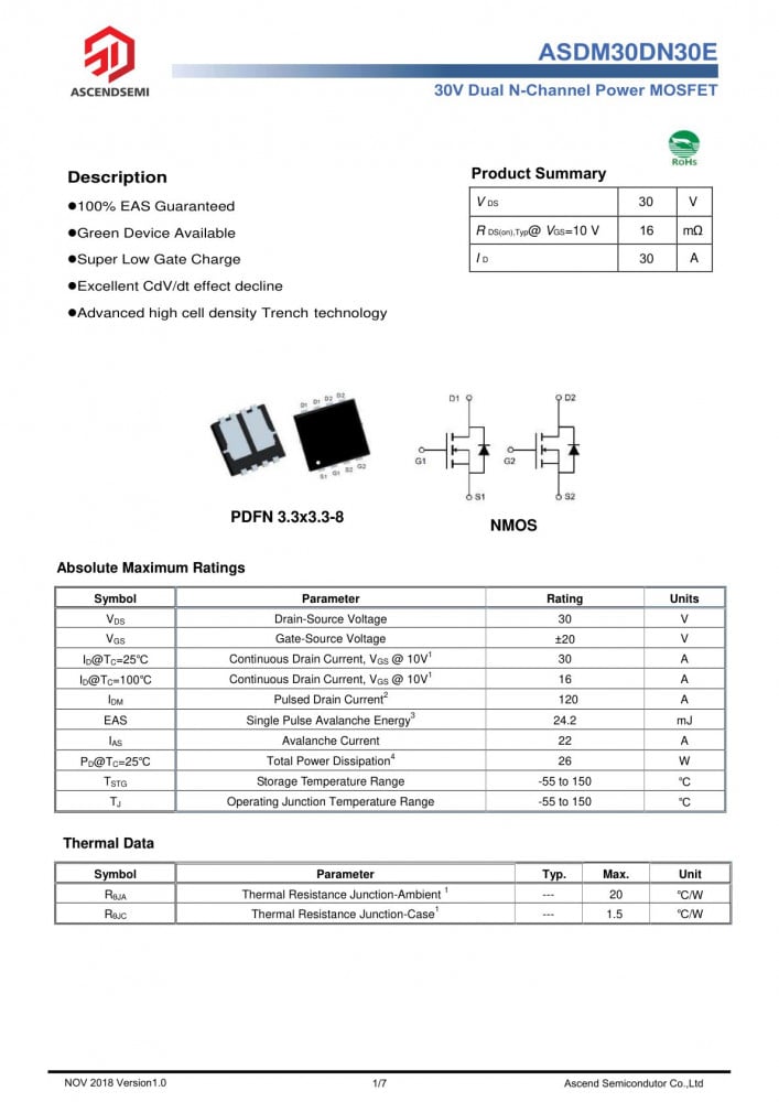 ASDM30DN30E-R datasheet page 1