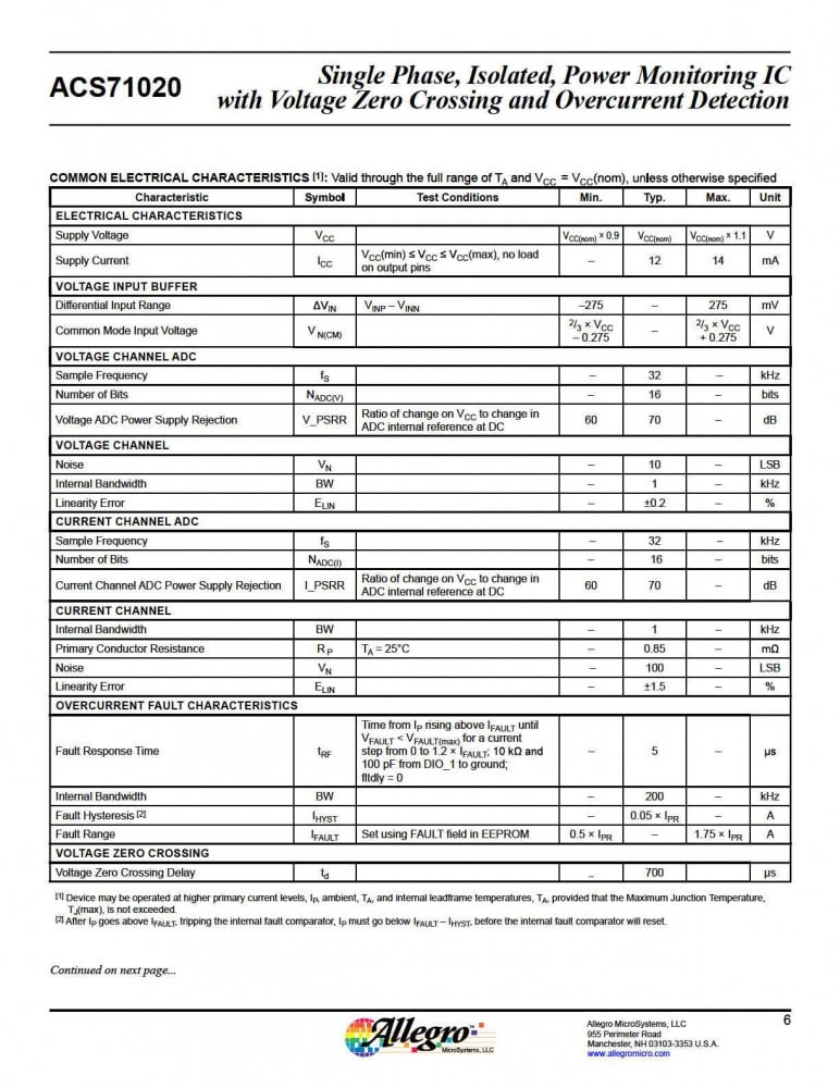 ACS71020 datasheet page 6