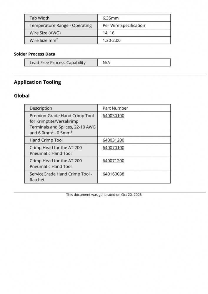 Product document image 3 for MOLEX 190220018
