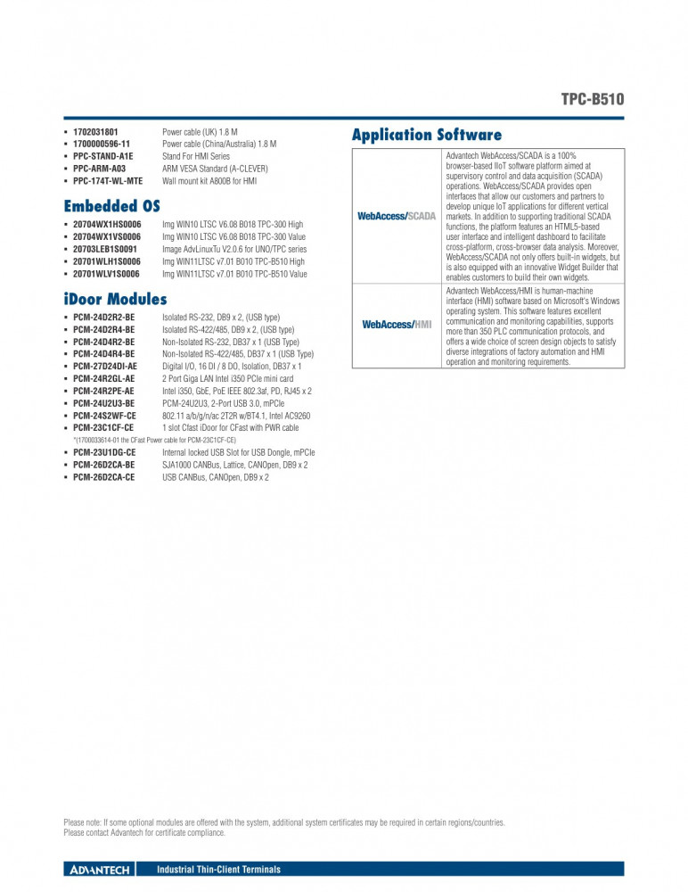 TPC-B510 technical document, page 3