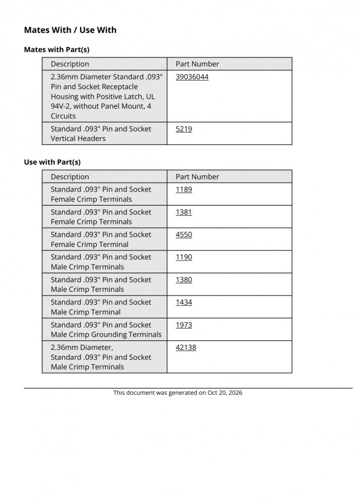 Technical document page 3 for product reference