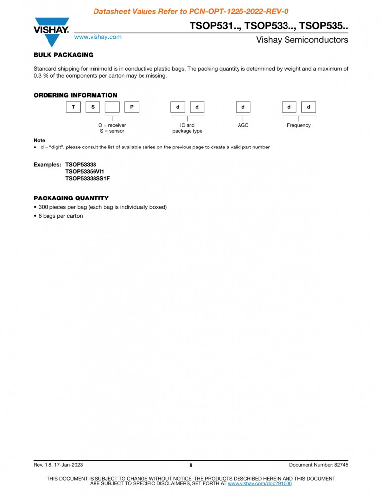 TSOP53133 datasheet page 8