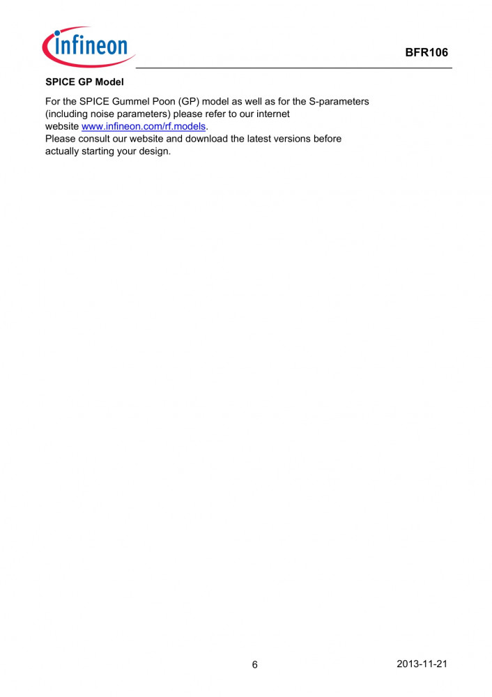 BFR106E6327 datasheet page 6