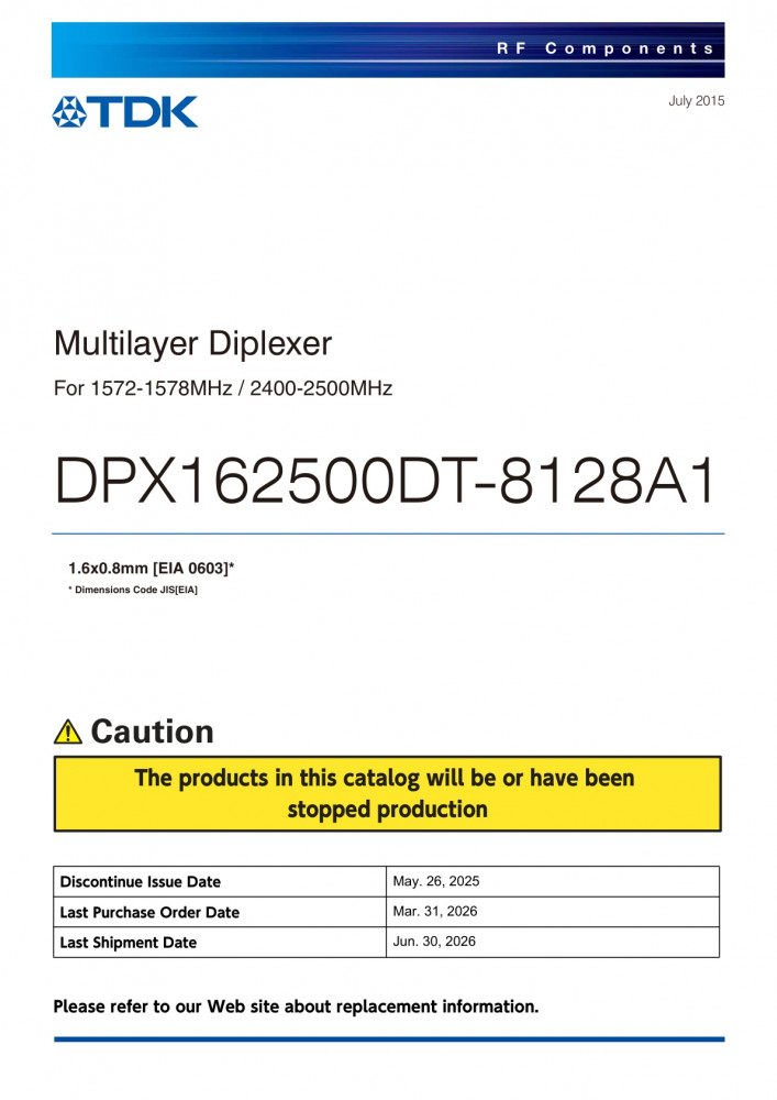 DPX162500DT-8128A1 datasheet page 1