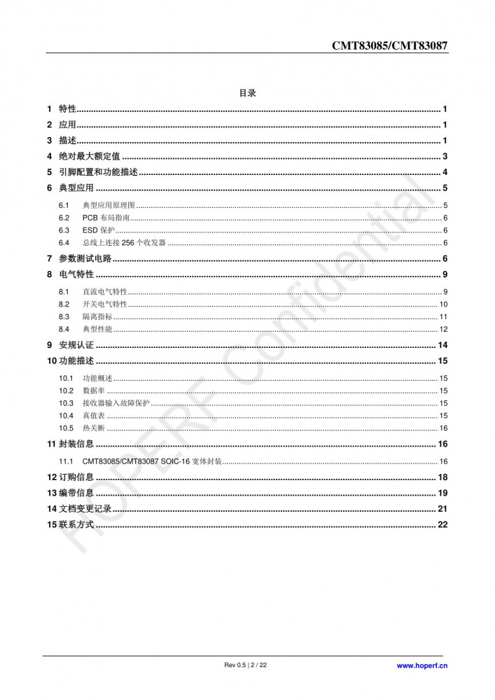 CMT83085 datasheet page 2