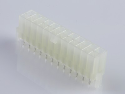 Mini-Fit Jr. Vertical Header, 4.20mm Pitch, Dual Row, 24 Circuits, with Snap-in Plastic Peg PCB Lock, Tin, Natural for sale