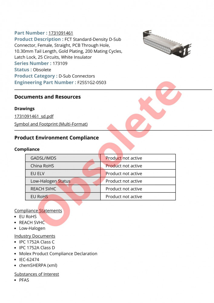 MOLEX 1731091461 technical drawing preview, page 1