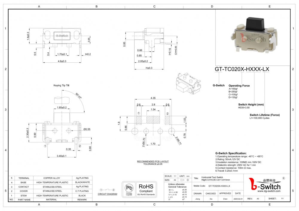 GT-TC020B-H035-L1 technical document page