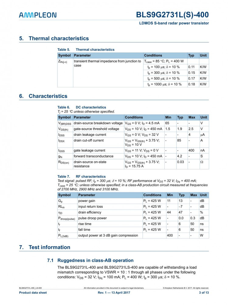 BLS9G2731LS-400U datasheet page 3