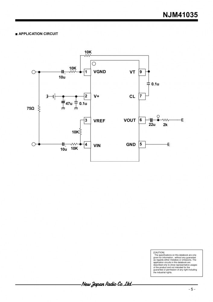NJM41035 datasheet page 5