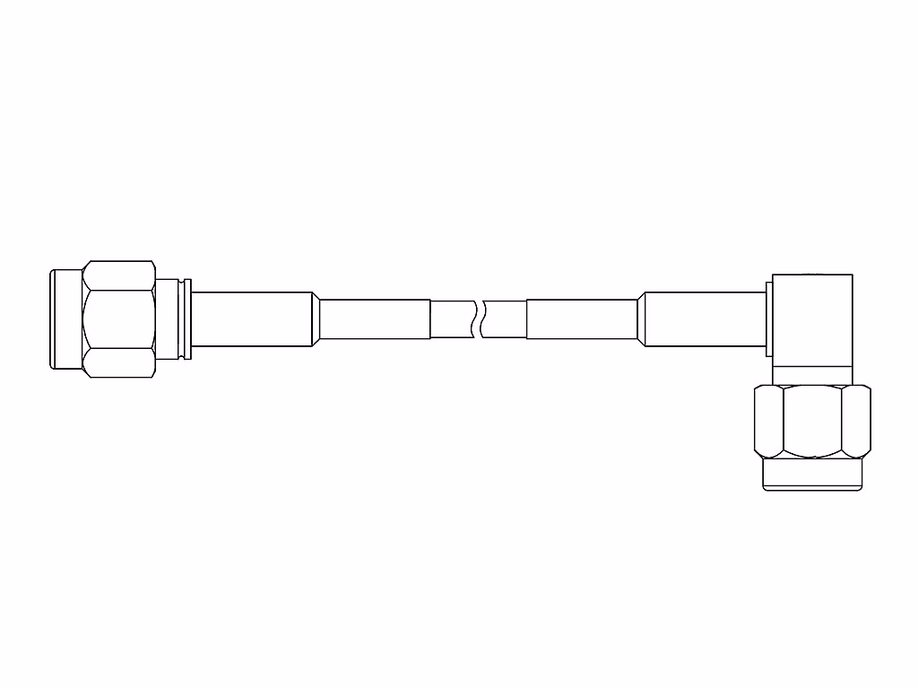 MCX Right-Angle Plug to FAKRA SMB Jack Bulkhead Keying Code D Bordeaux Violet on RG-316 Cable, 90.00mm Length, 50 Ohms