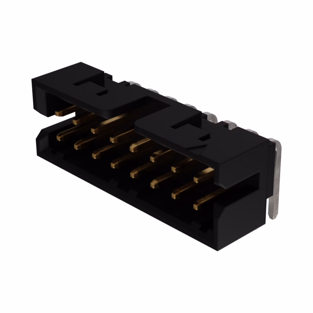 2.00mm Pitch, Milli-Grid PCB Header, Dual Row, Right-Angle, Through Hole, 16 Circuits, 0.76µm Gold (Au) Plating, 2.16mm Tail Length, Dual Side Slots, Dual Friction Locks, Center Polarization, Tape and Reel for sale