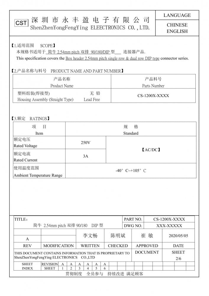 CST CS-1200 specification page 4
