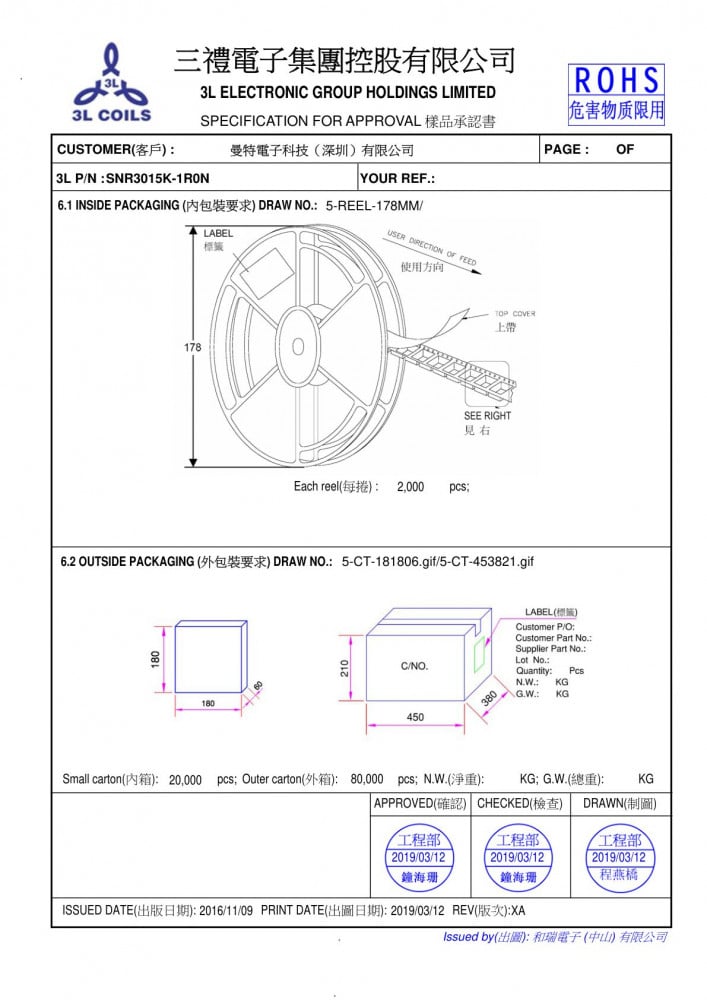 SNR3015K technical document page 3