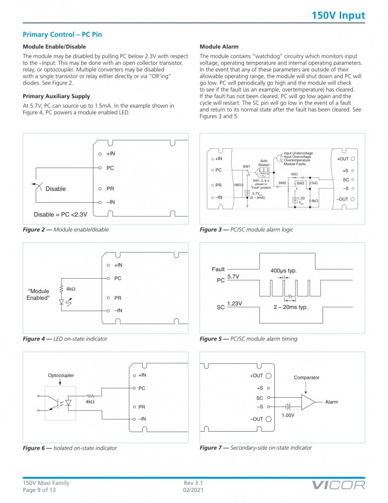 VICOR V150 family document page 9