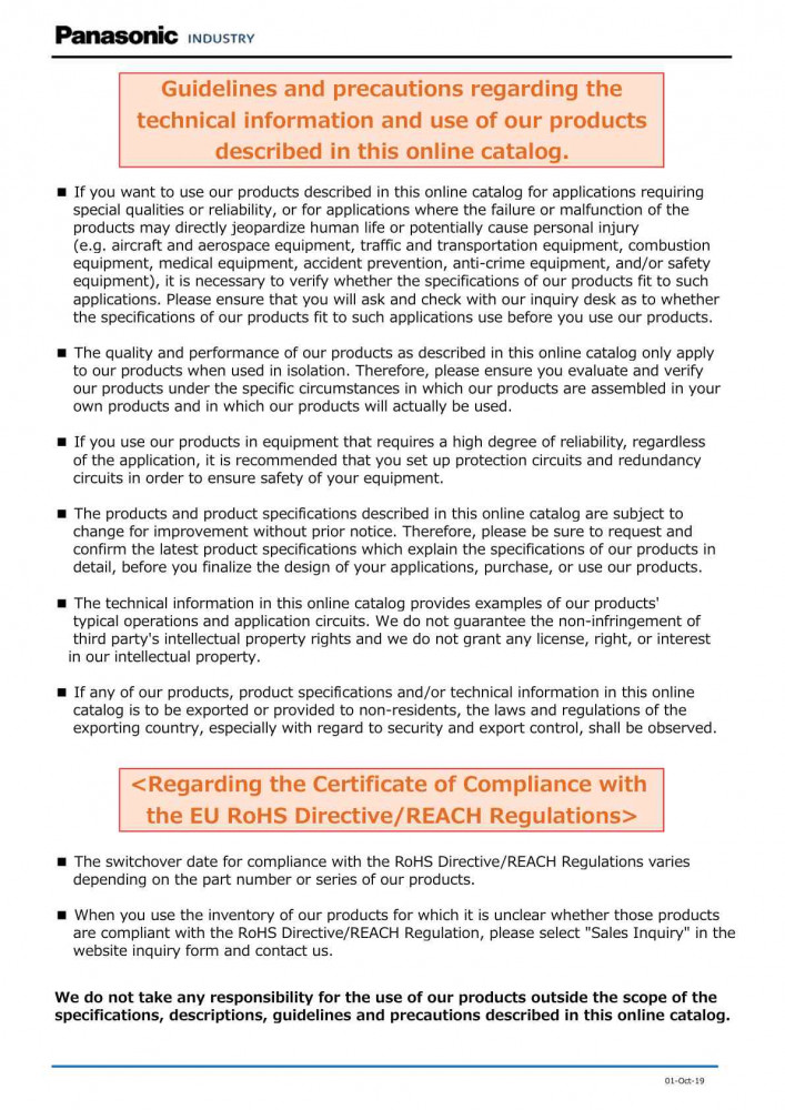 Panasonic ECHU(X) datasheet page 3