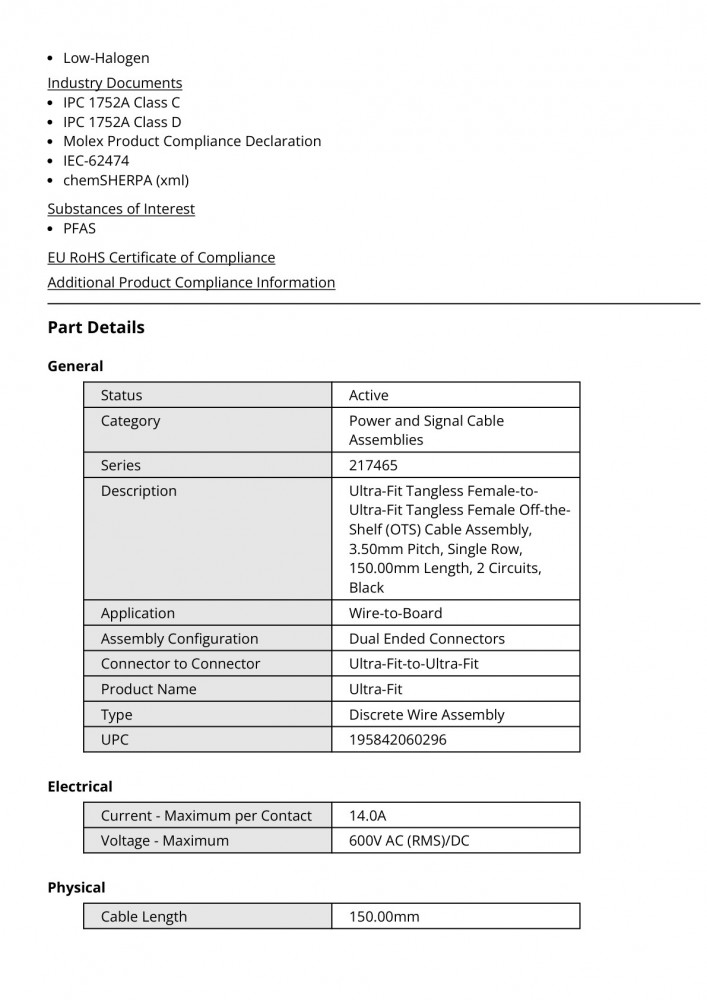 MOLEX 2174651021 technical document preview, page 2