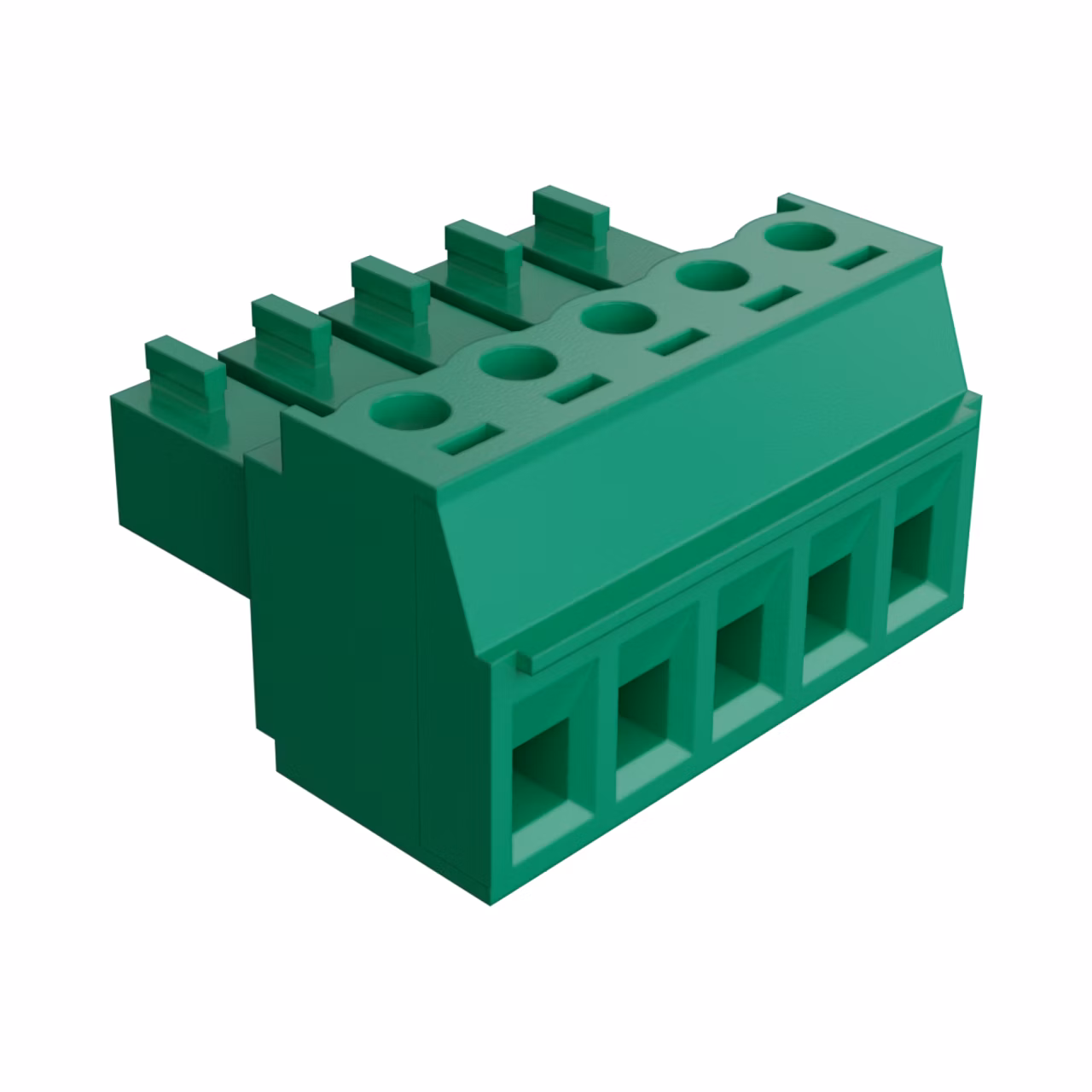 3.81mm Pitch Eurostyle Horizontal Plug, Green Housing, 5 Circuits for sale