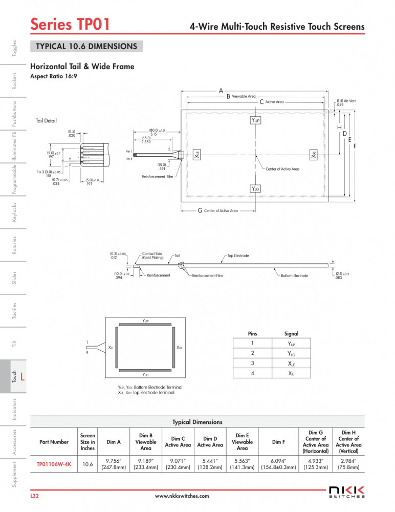 NKK TP01 touch panel document page 7