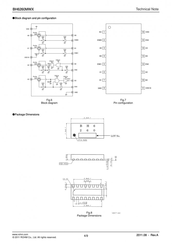 BH6260MWX-E2 datasheet page 4