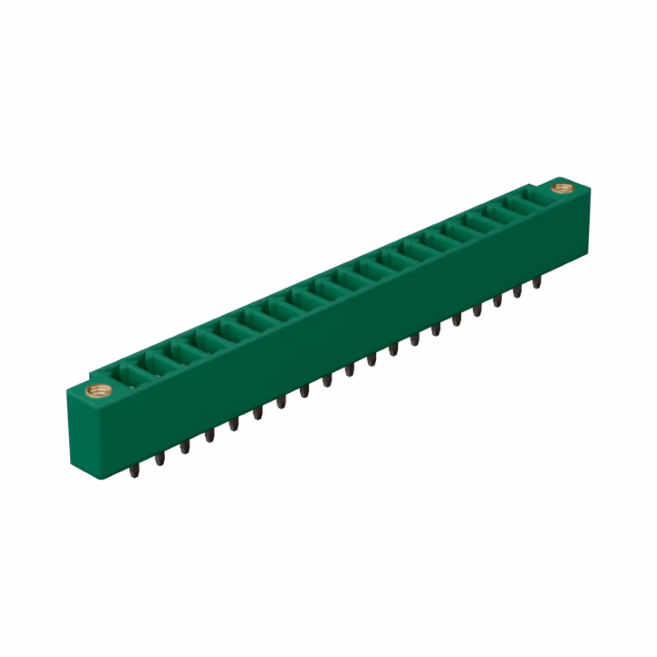 3.81mm Pitch Eurostyle Vertical PCB Header, with Threaded Retention Inserts, Green Housing, 19 Circuits for sale