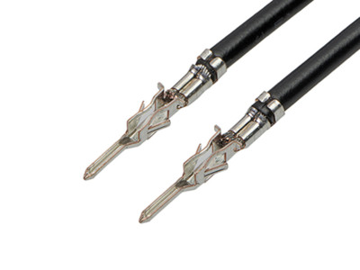 Pre-Crimped Lead Micro-Fit 3.0 Female-to-Pigtail, Gold (Au) Plating, 450.00mm Length, 18 AWG, Black