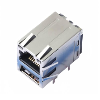 USAKRO DGUK611U2Q008DB2WD Modular Ethernet Connector Jack with Magnetics for sale