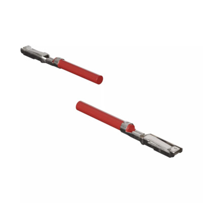 Pre-Crimped Lead Mizu-P25 Female-to-Mizu-P25 Female, Tin (Sn) Plating, 450.00mm Length, 0.50mm² Wire, Red for sale