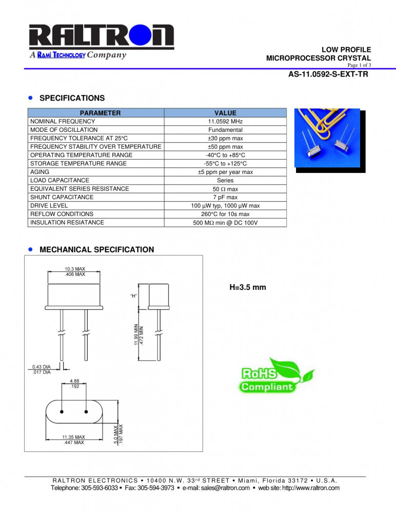 AS-11.0592-S-EXT-TR specification page