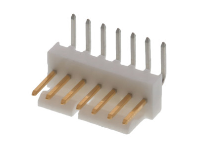 KK 254 Solid Header, Right-Angle, with Friction Lock, 7 Circuits, 0.51µm Gold (Au) Plating, Bag for sale
