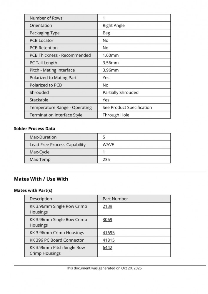 MOLEX 26613130 technical document image 3
