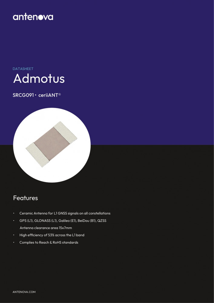 Admotus SRCG091 datasheet page 1