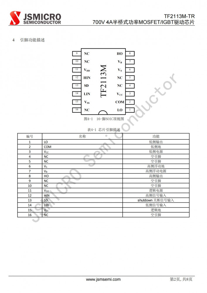 TF2113M-TR datasheet page 2