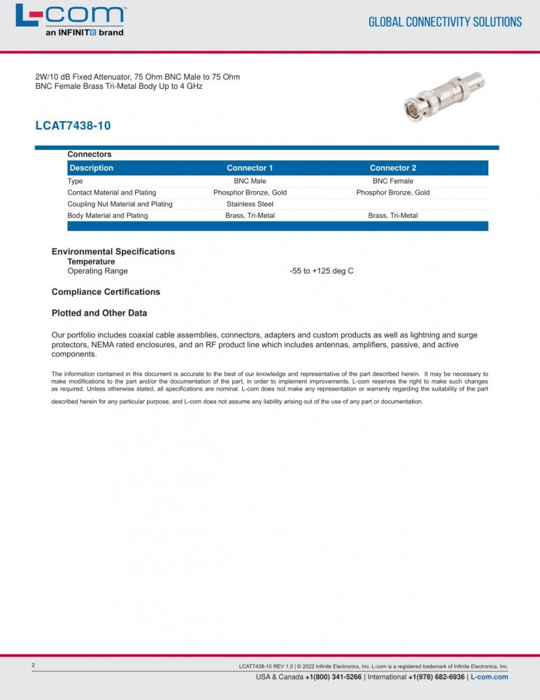 LCAT7438-10 technical document page 2