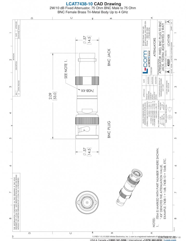 LCAT7438-10 technical document page 3