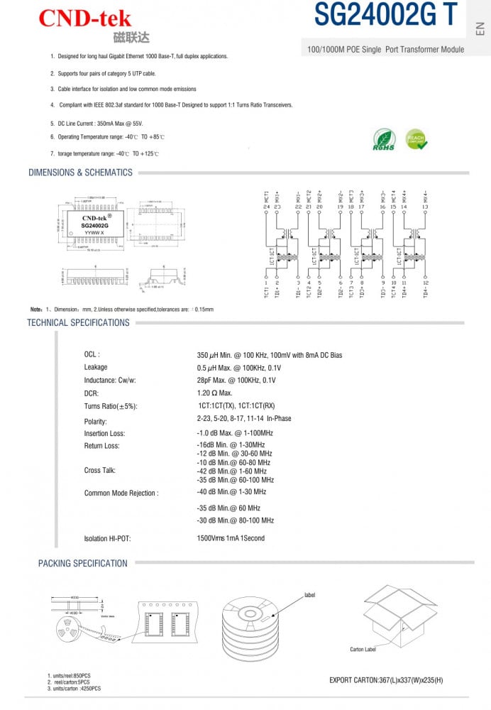 SG24002G T-CND technical document page
