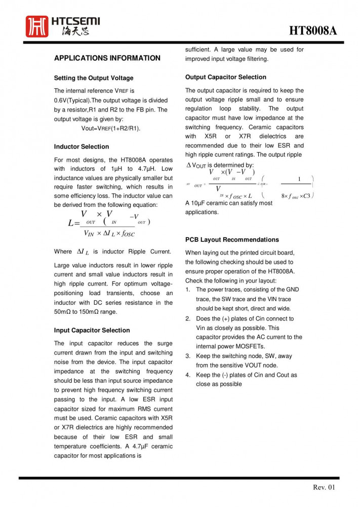 HT8008ARTZ datasheet page 7