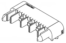 2.00mm, 3.00mm Pitch EXTreme Ten60Power Right-Angle Plug Assembly with Guide Pins, 3 Power Circuits, 30 Signal Circuits, 30 Signal Circuits, 3 Power Circuits