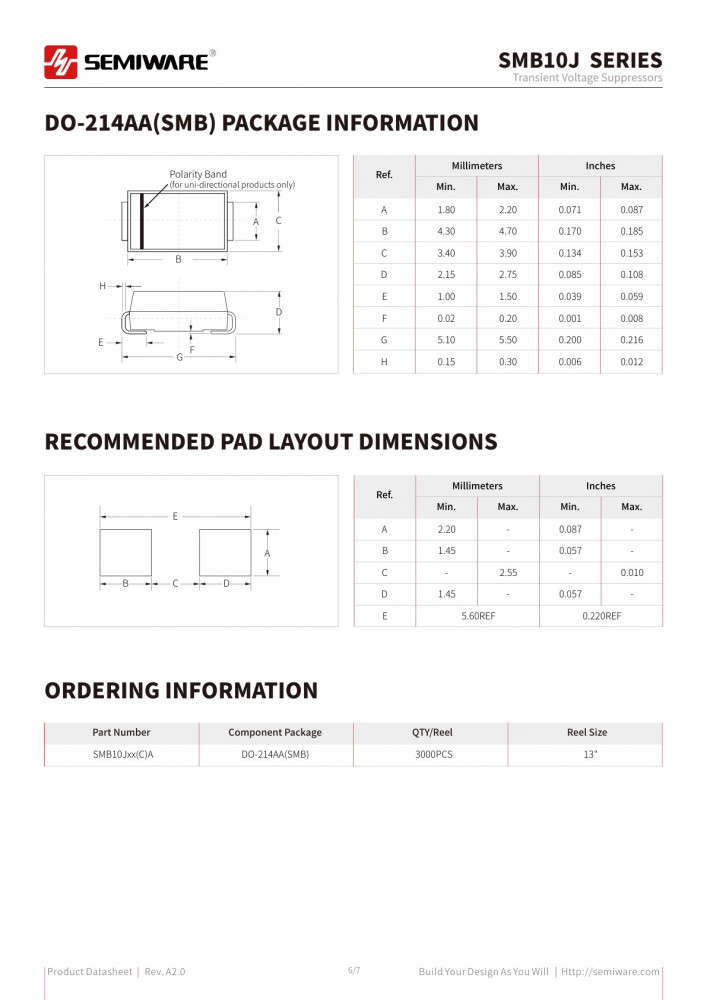 SMB10J40A technical document page 6