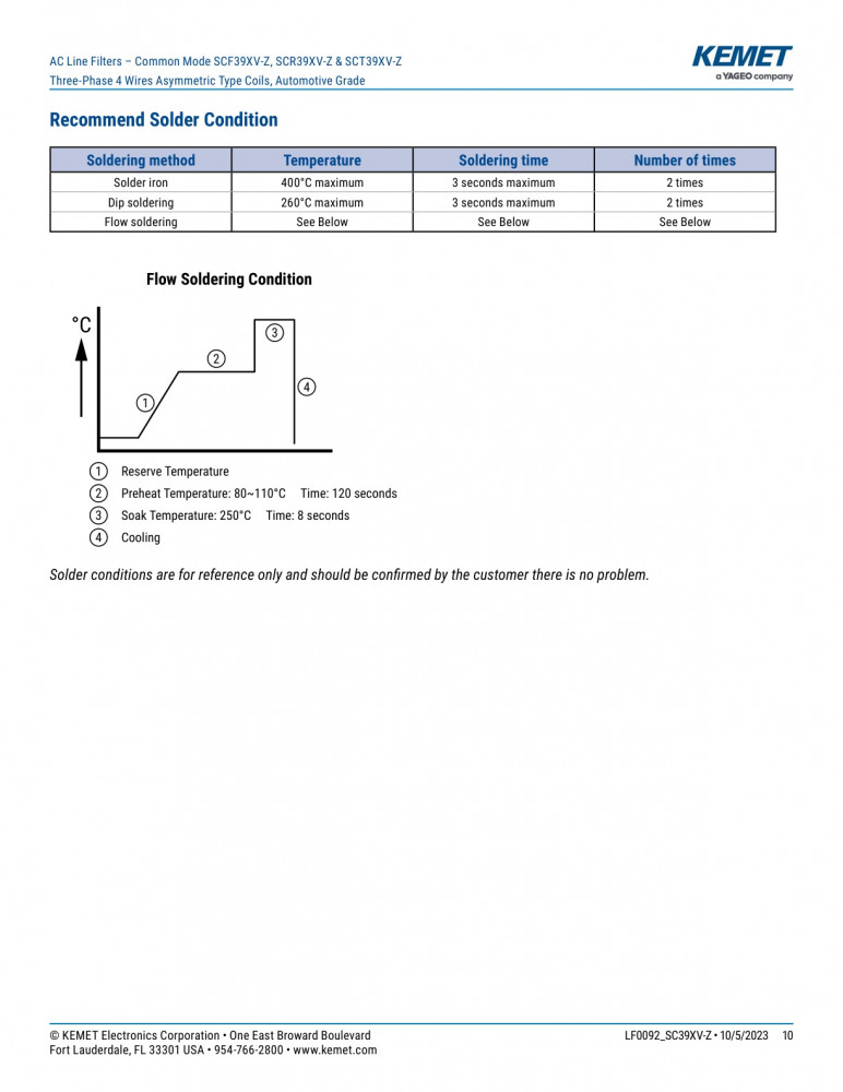 KEMET SCT39XV-Z datasheet page 10