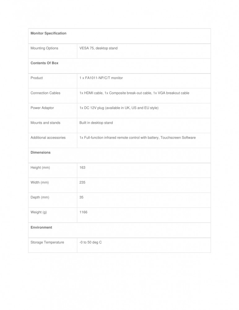 FA1011-NP/C/T product document page 2