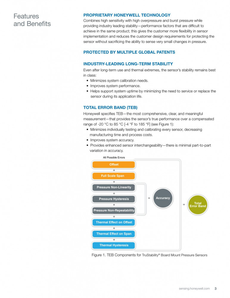 Honeywell SSC datasheet page 3