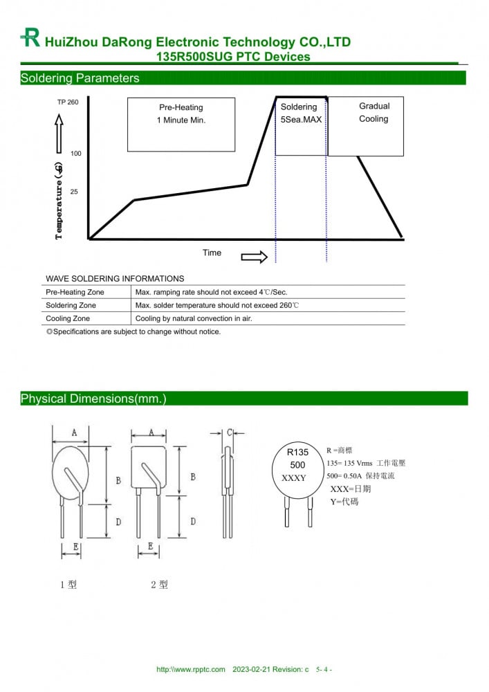 135R500SUG datasheet page 4