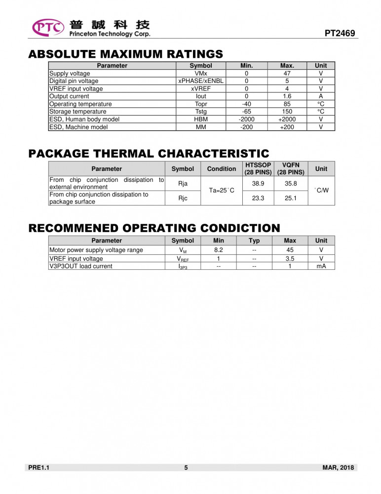 PT2469 datasheet page 5