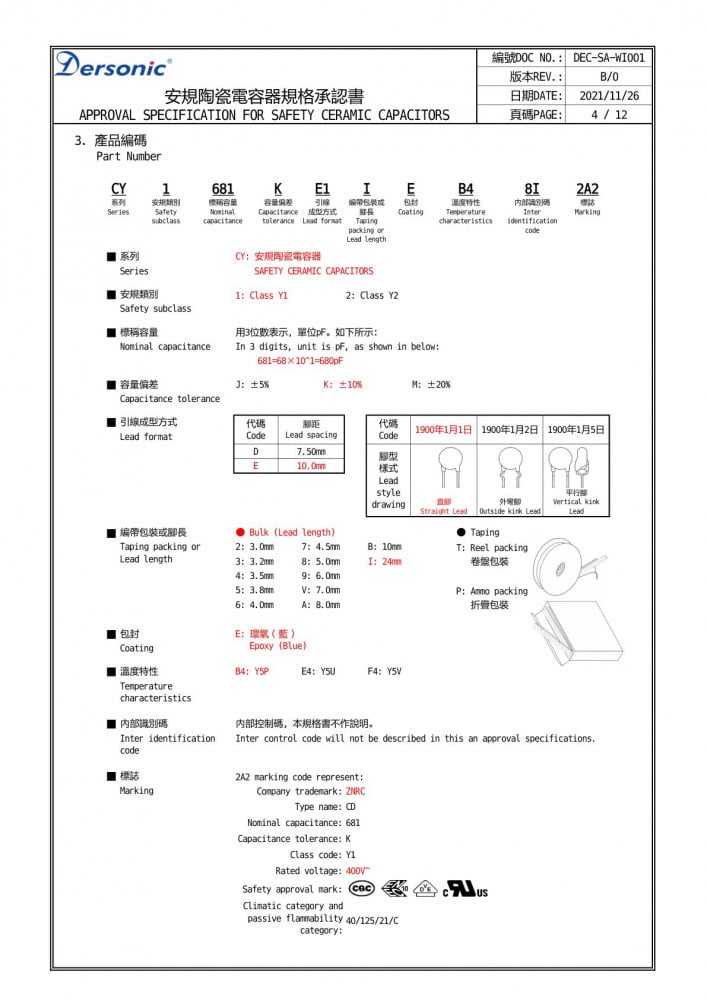 Dersonic approval specification page 5