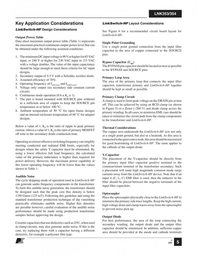 LNK354GN-TL datasheet page 5
