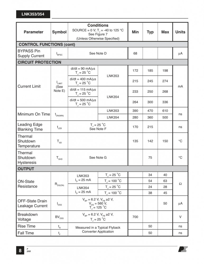 LNK354GN-TL datasheet page 8