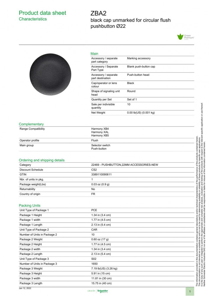 ZBA2 technical documentation page 1